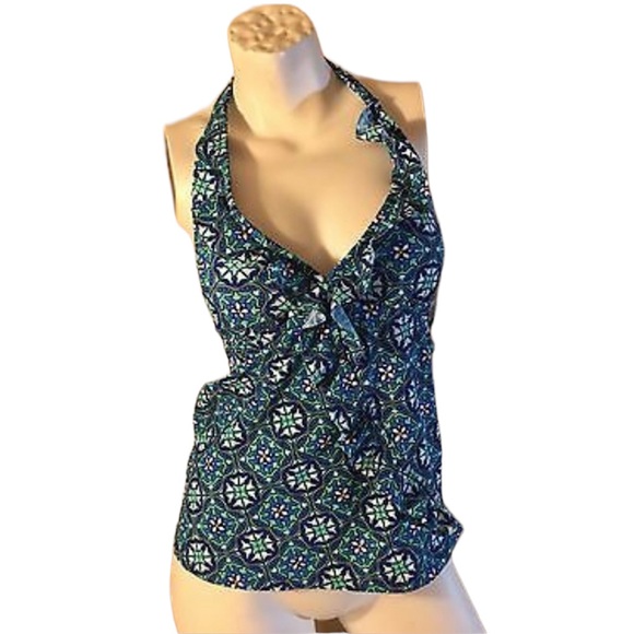 SPANX | Swim | Spanx Assets Ruffle Halter Padded Shaper Tankini | Poshmark